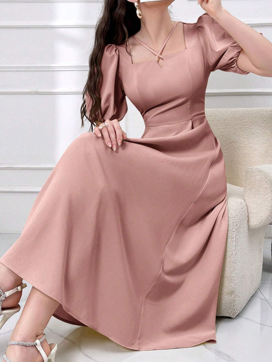 Warm Pink Belted Maxi – Muhtarma